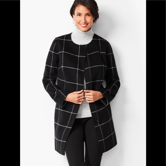 Talbots | Jackets & Coats | Talbots Windowpane Doubleface Topper | Poshmark